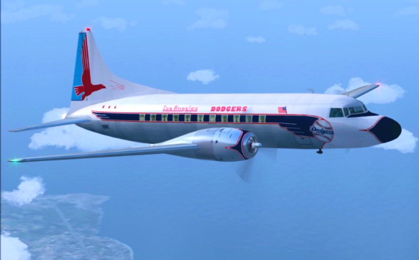 Today in 1957: Dodgers buy a 44-passenger airplane for $775,000, which ...