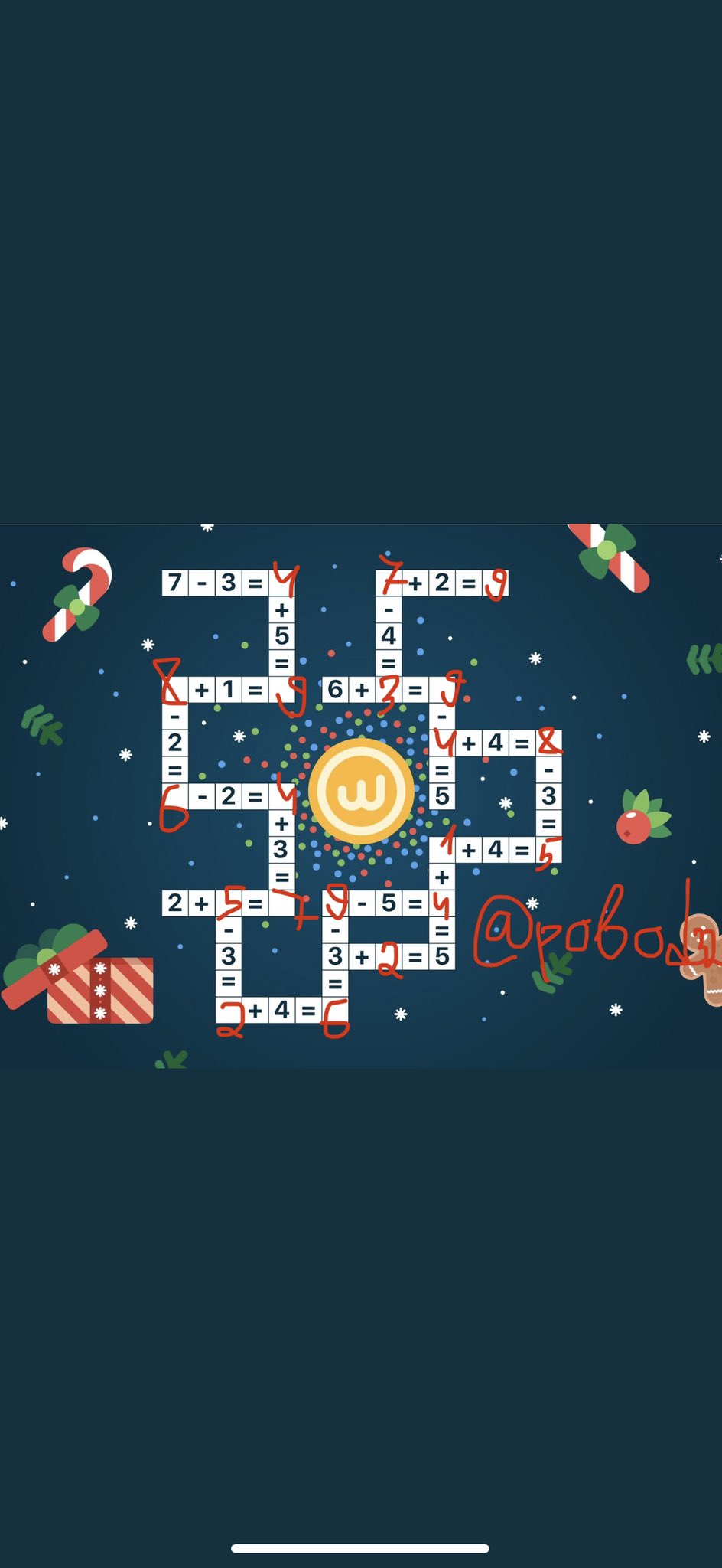 Walken - PUBLIC BETA is Live! on Twitter: "☃Winter Vibes Puzzle🎄 🧐Solve the mathematical puzzle ...
