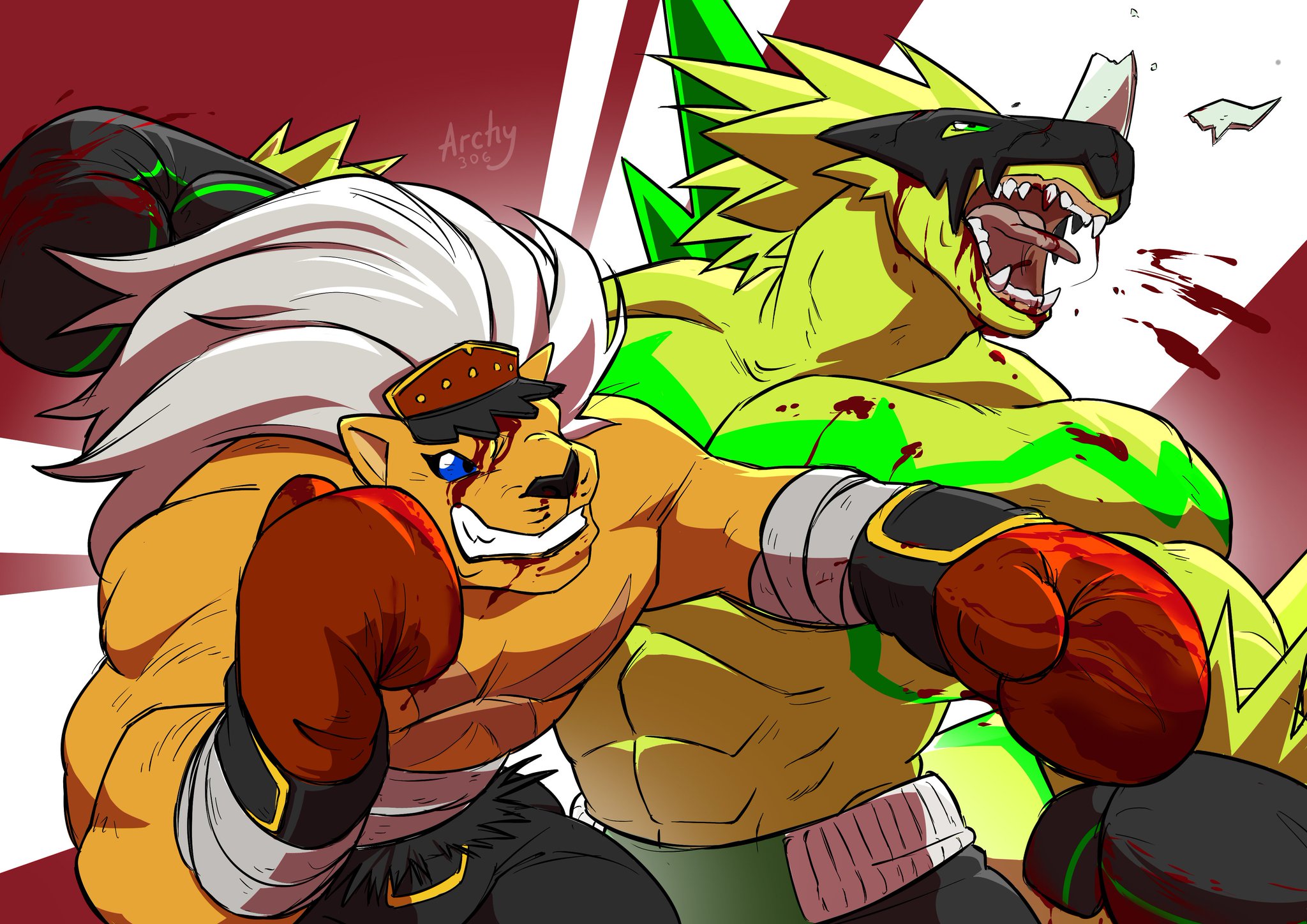 Archy on Twitter: "and THAT'S what I called a PUNCH! 🥊💥 comms for @BoxingDinosaur https://t.co ...