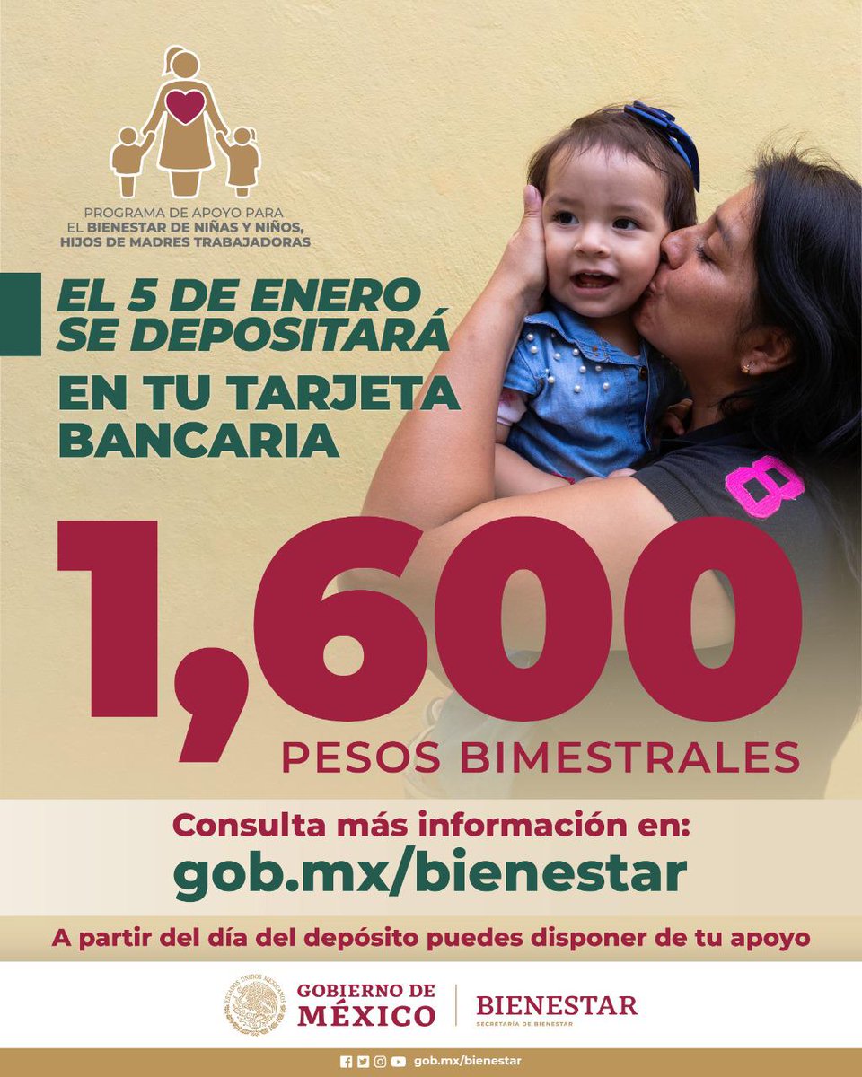 🗣 | El 5 de enero se depositará el Programa de Apoyo para Niñas y Niños ...