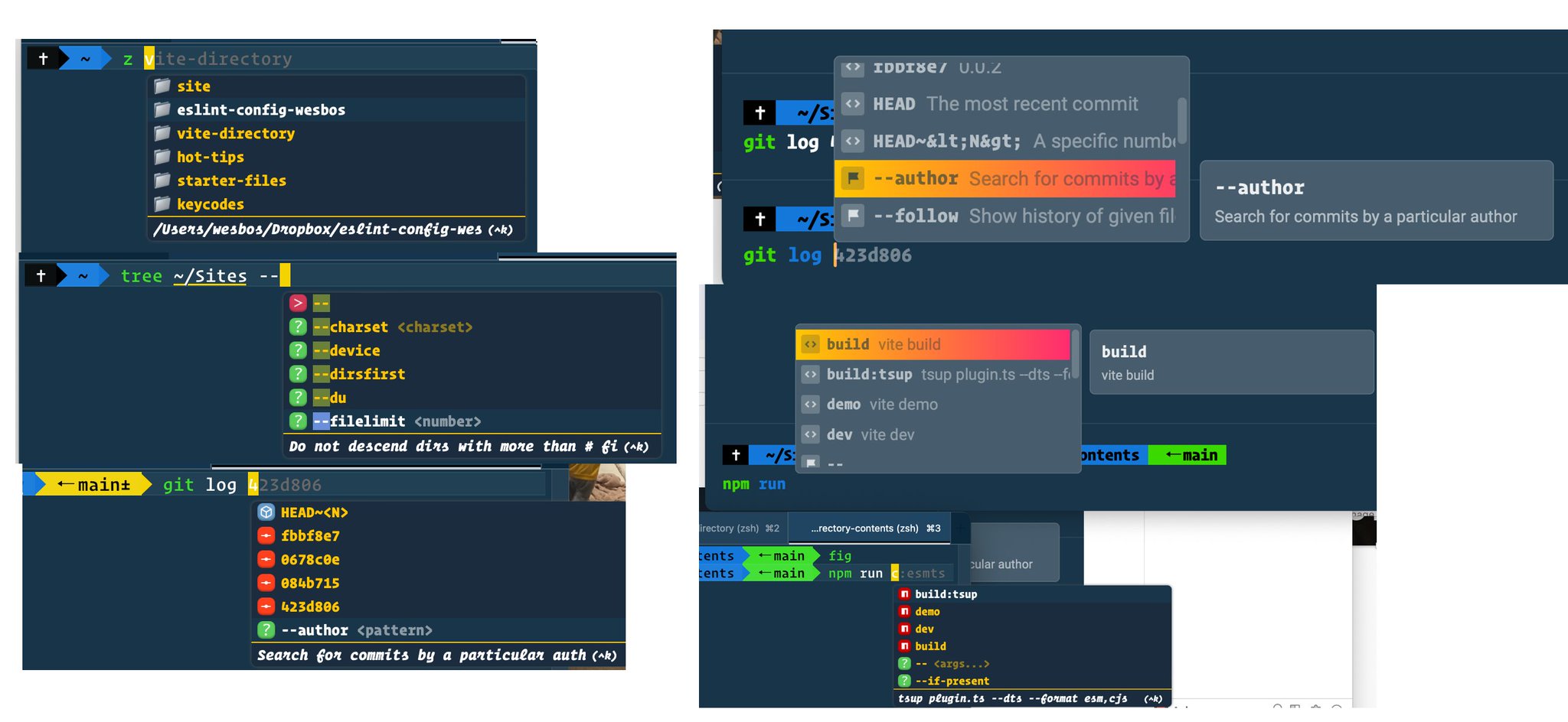 Wes Bos on Twitter: "The fig autocomplete is much better than Warp right now. It works with ...