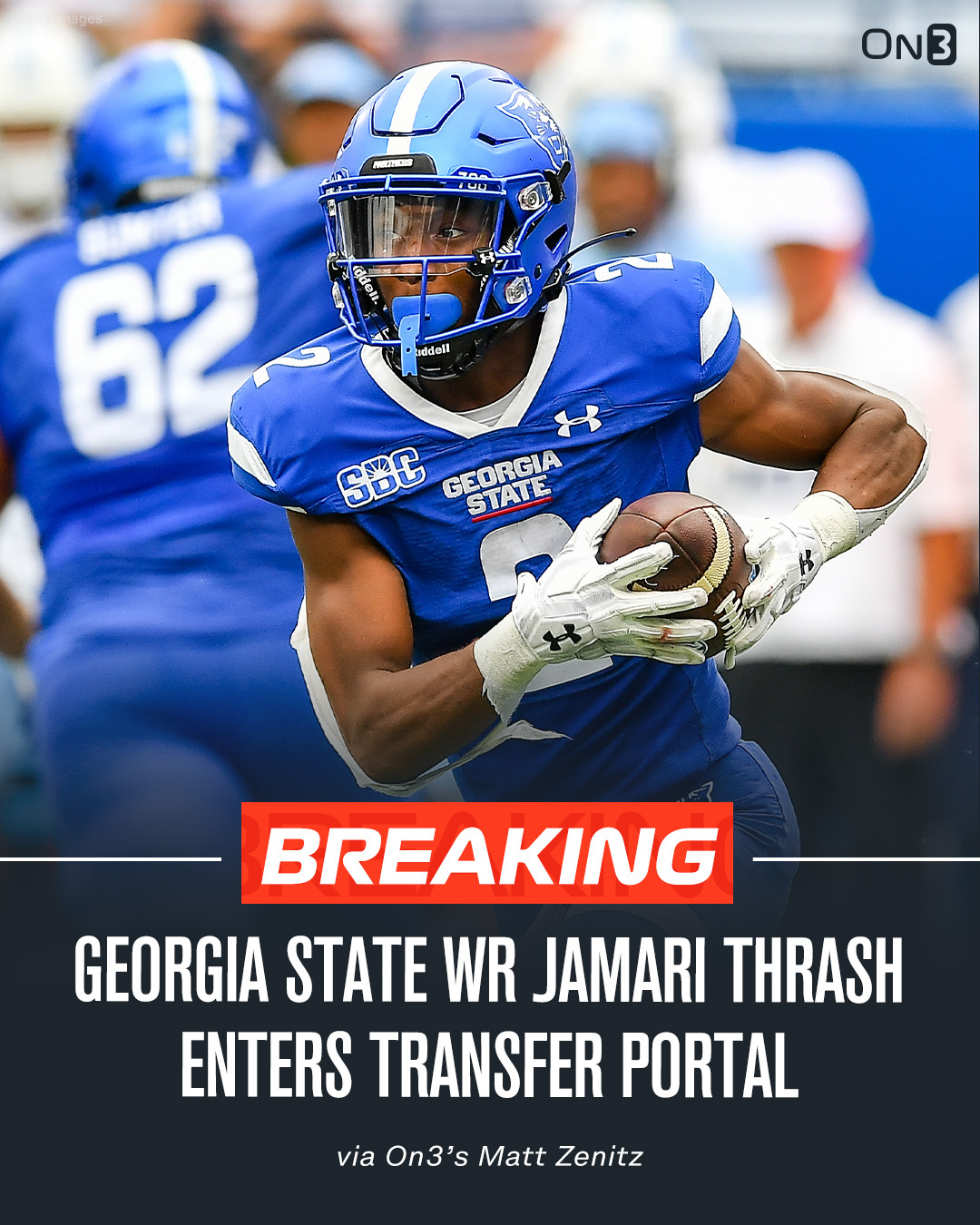 On3 on Twitter: "🚨BREAKING🚨 Georgia State WR Jamari Thrash has officially entered the NCAA ...