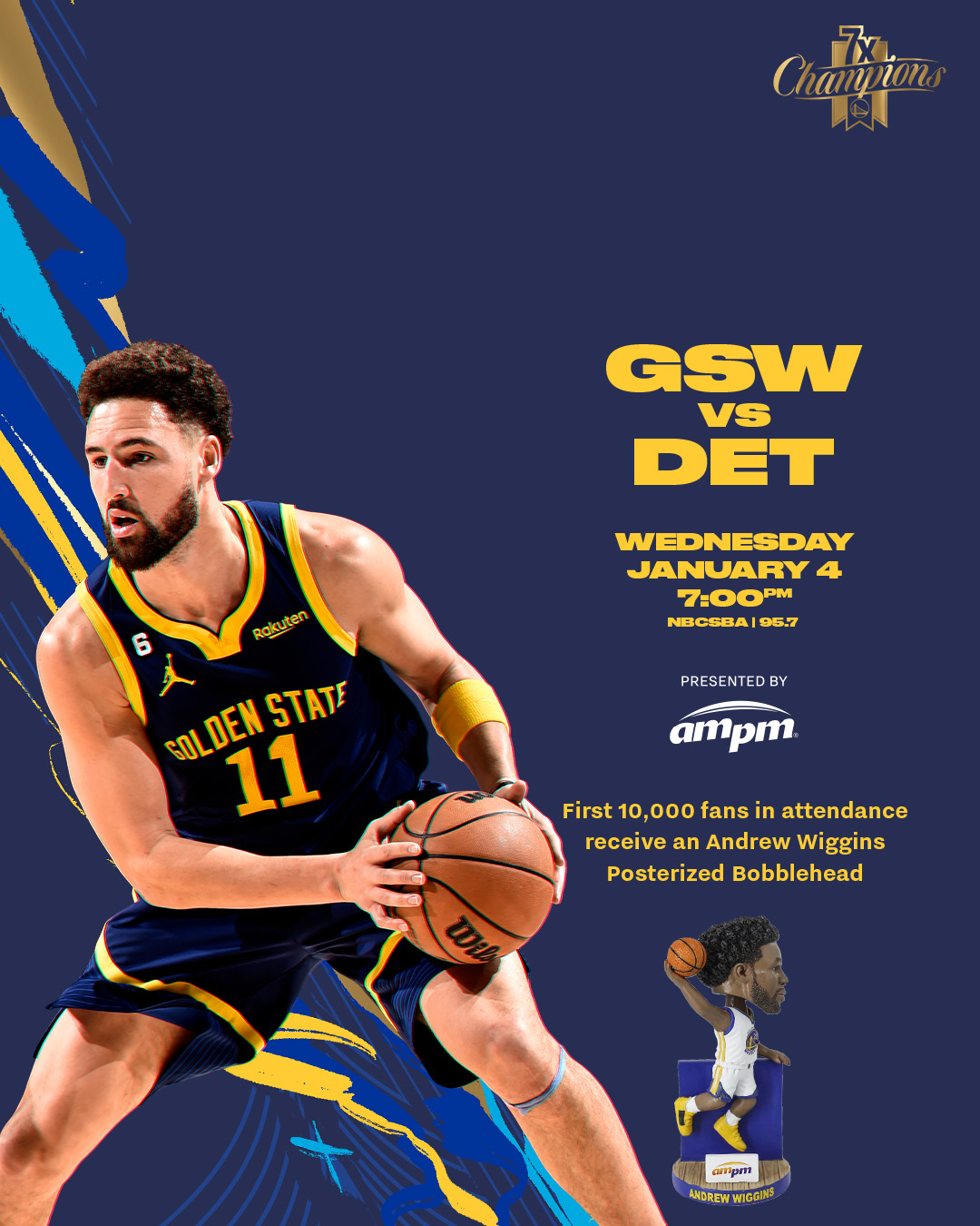 Golden State Warriors on Twitter: "Let's keep it rolling. 🏀 GSW vs. DET 🕖 7pm PT 📺 ...