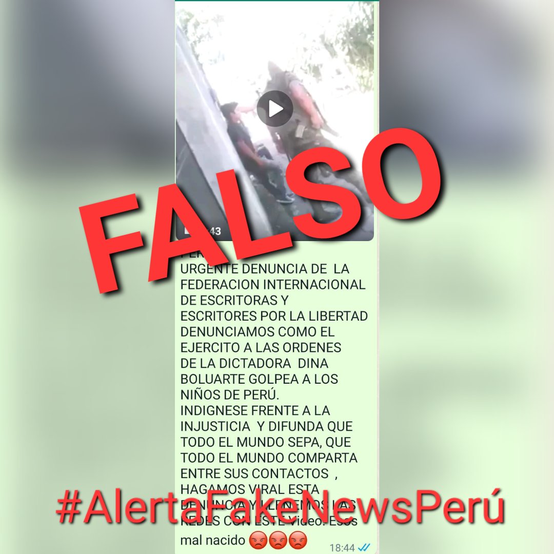 Mindef Perú on Twitter: "📵 #AlertaFakeNewsPerú Las noticias falsas continúan circulando en redes ...