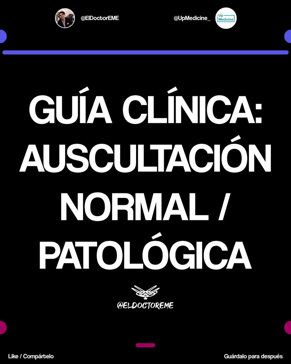 Mauricio Montelongo on Twitter: "🩺GUÍA RÁPIDA: AUSCULTACIÓN PULMONAR🩺 🚩HILO CON:🚩 •Normal ...