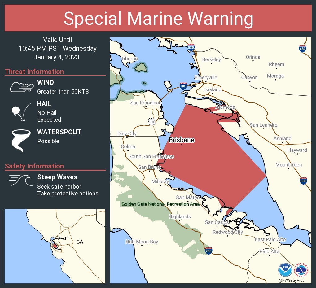 Rosemary Joyce On Twitter Rt Nwsbayarea Special Marine Warning