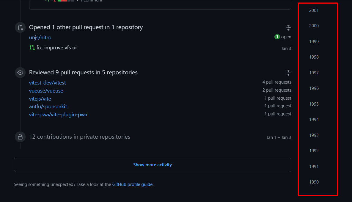 Alisher Usmonov on Twitter: "@github started at 2008. But @antfu7 still on GitHub until 1990😬 ...