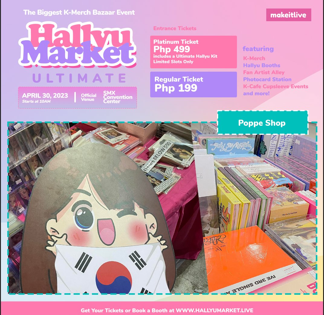 makeitlive on Twitter: "Get you Poppe fix of KPOP with @poppeshop at Hallyu Market Ultimate ...