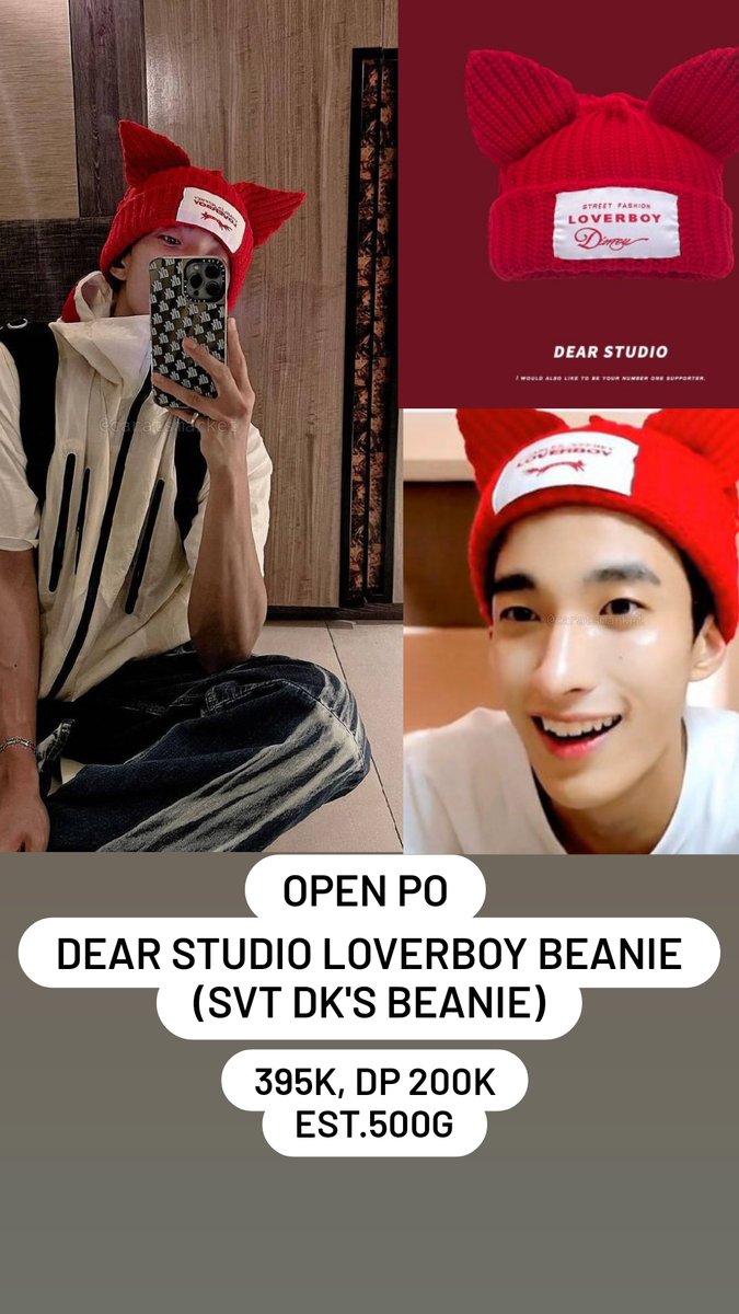 bangwool_id on Twitter: "OPEN PO DEAR STUDIO LOVERBOY BEANIE (#SEVENTEEN #DK BEANIE) - PRICE 💰 ...
