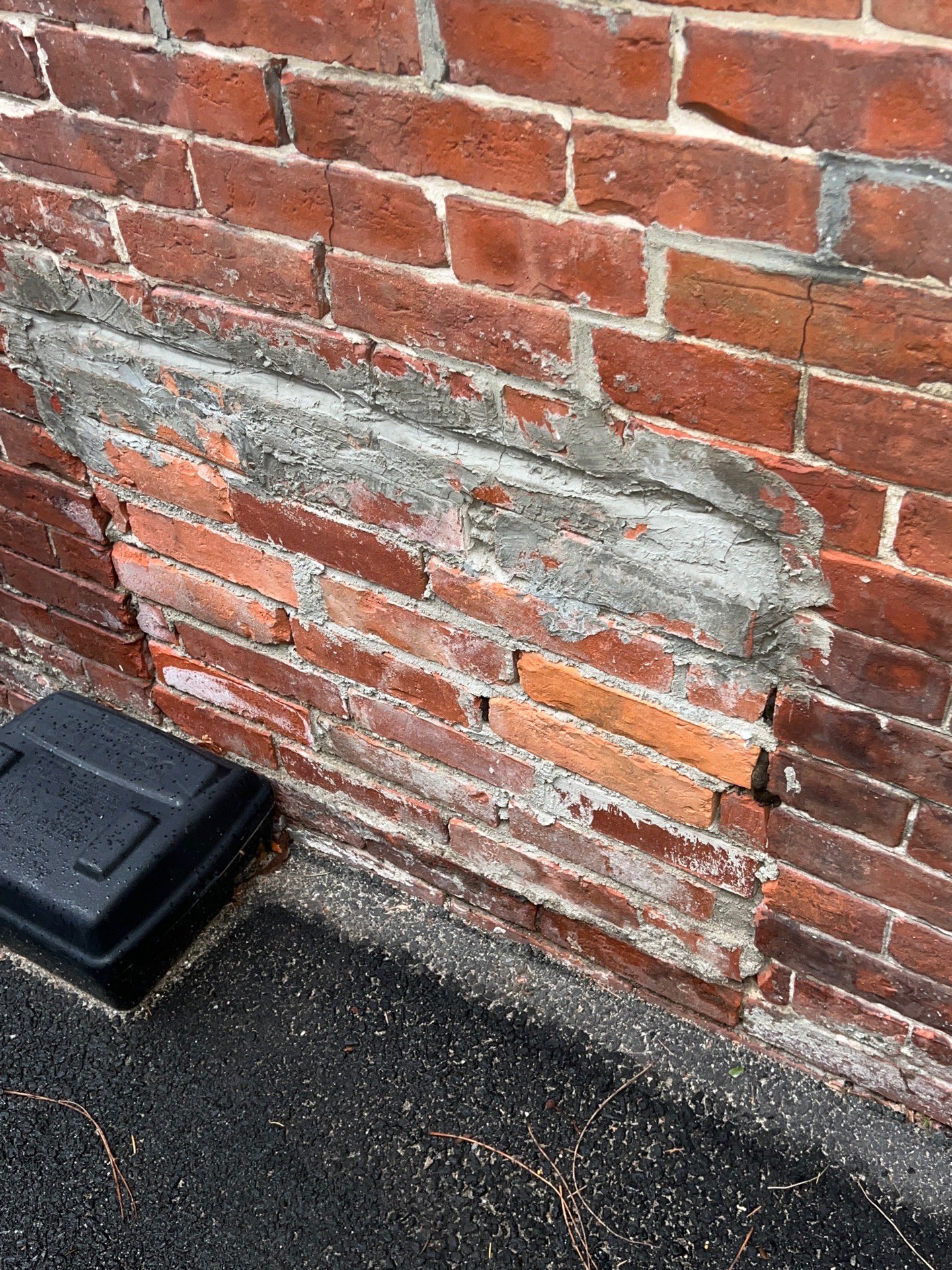 Precision Inspecting LLC on Twitter: "Sloppy job of patching this 1800’s fieldstone/brick ...