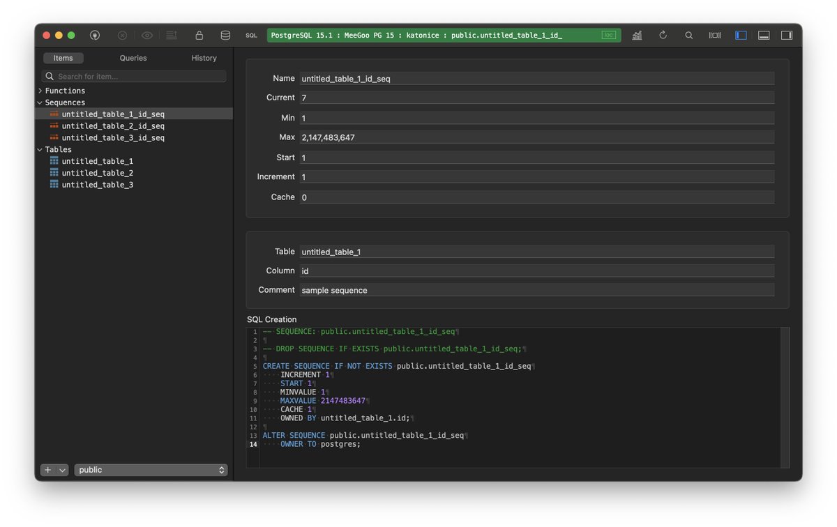 TablePlus on Twitter: "We can view/edit sequences in the next TablePlus update! #TablePlus # ...