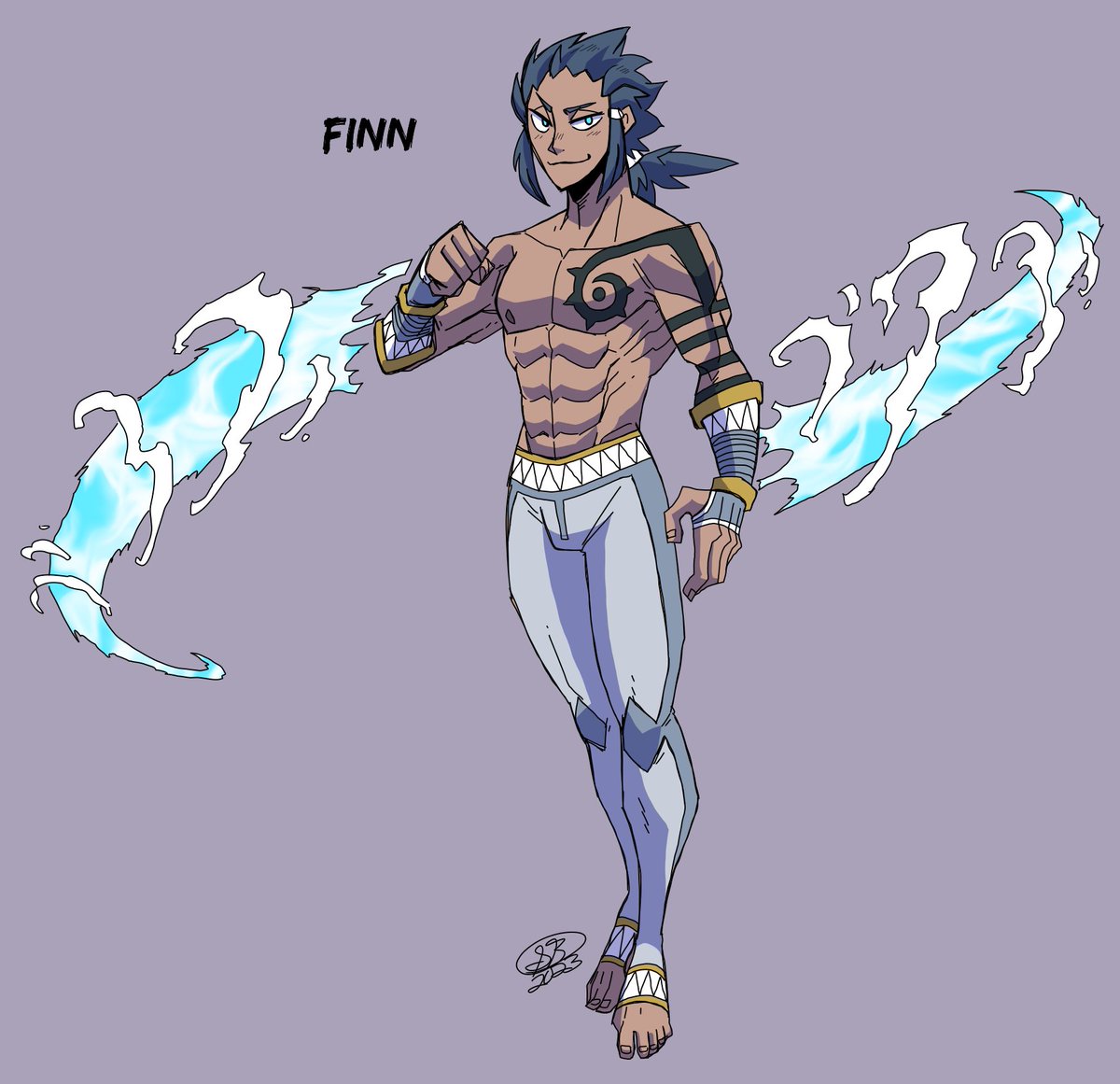 Taku on Twitter: "Mako's older brother, Finn (inspired by the Longfin Mako Shark)"
