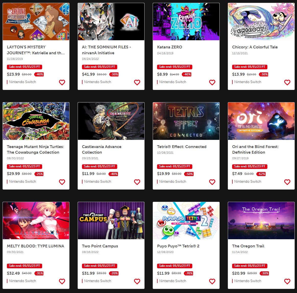 Nintendo launches new offers on featured games for the New Year in the ...