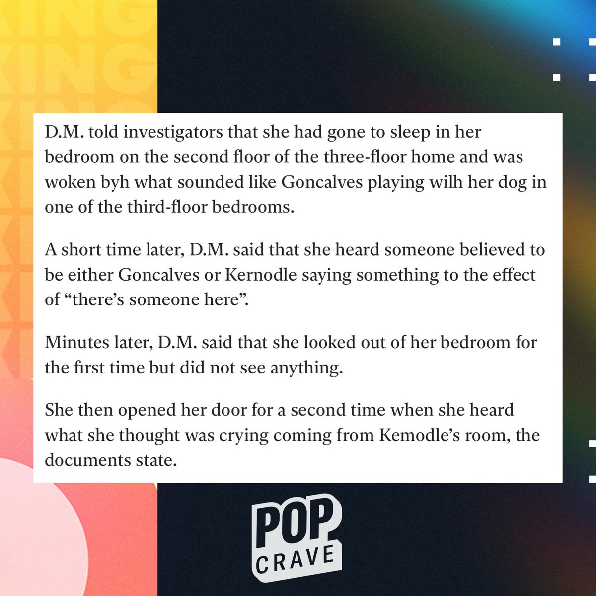 Pop Crave On Twitter Surviving Roommate In Idaho Murders Says She Saw