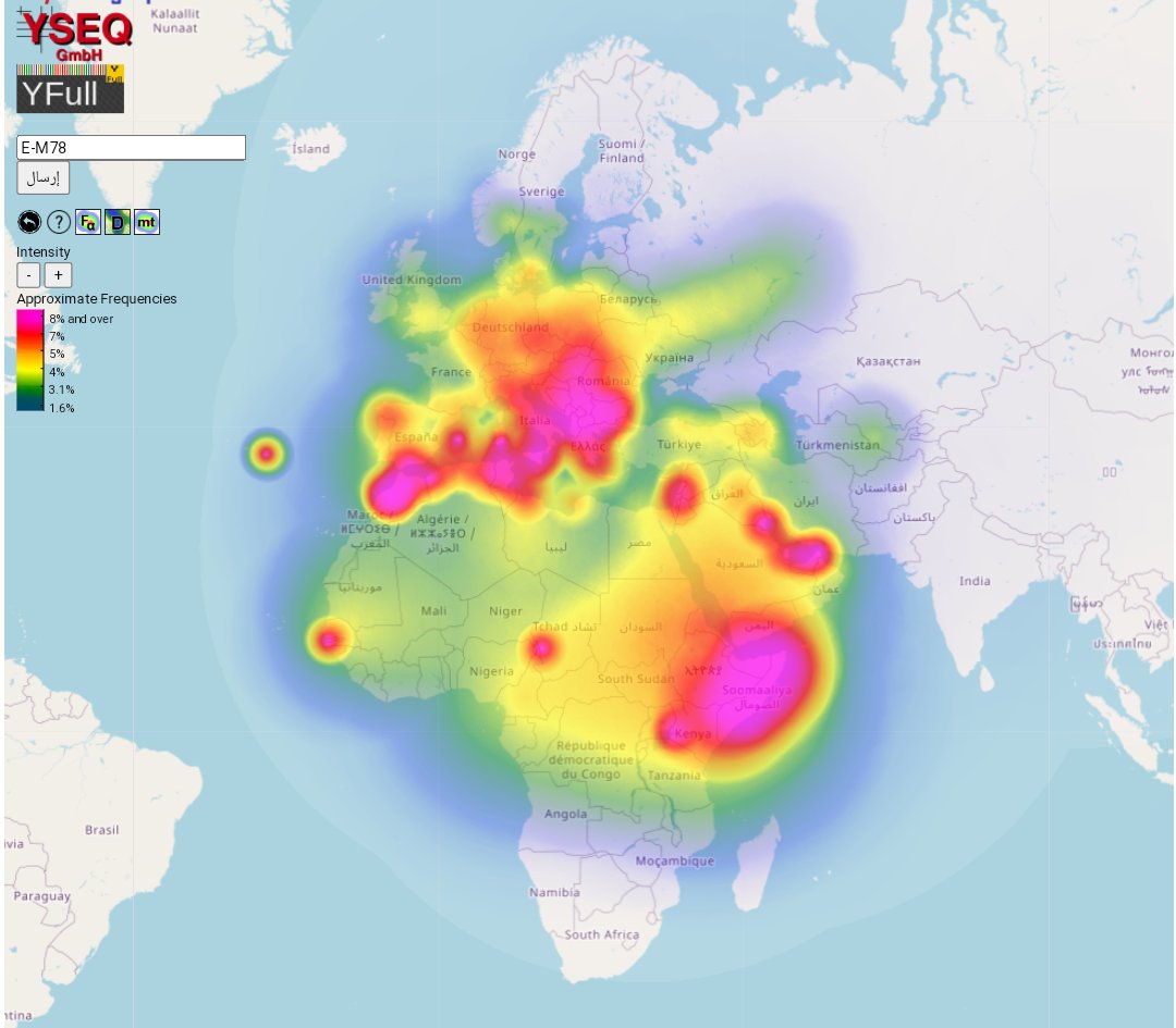 وفي نهاية عام ٢٠٢٢م إليكم آخر إحصائيات التحور #EM78 حسب Yfull و FTDNA ...