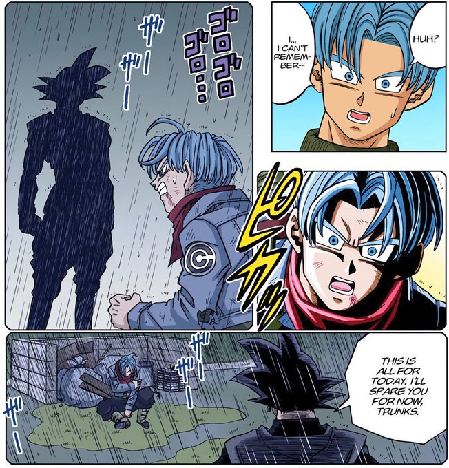 Future Trunks Remembering Goku Black.. | Dragon Ball Manga Panels さんの ...