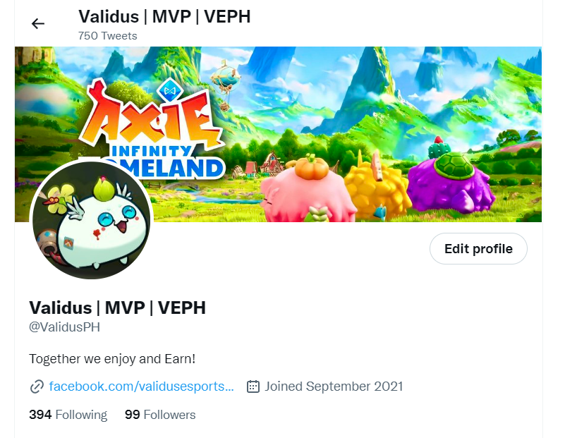 Validus | MVP | VEPH on Twitter: "Last one (1) follower to get 100 organic followers! Thank you ...