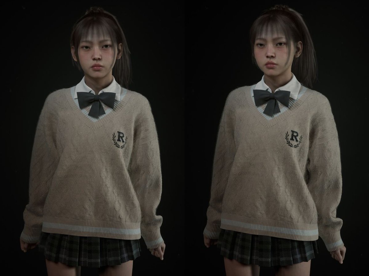 80 LEVEL on Twitter: "Take a look at this realistic model of a girl in a school uniform created ...