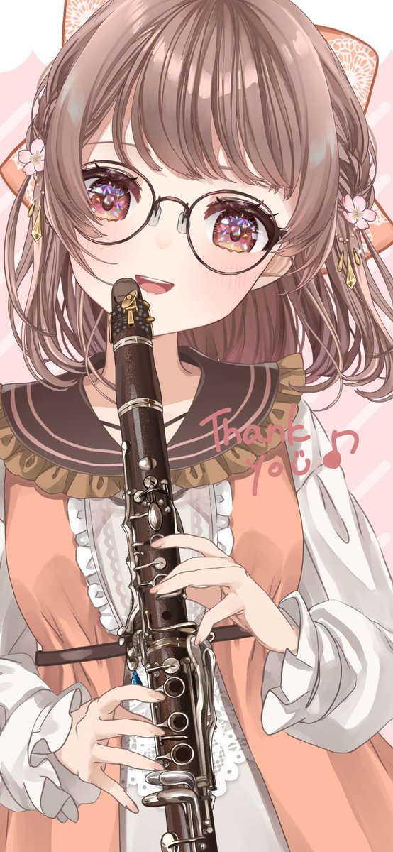 Anime Girl Playing Clarinet
