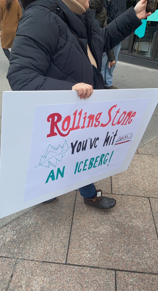 A group of avid Celine Dion fans gathered outside of Rolling Stone’s ...