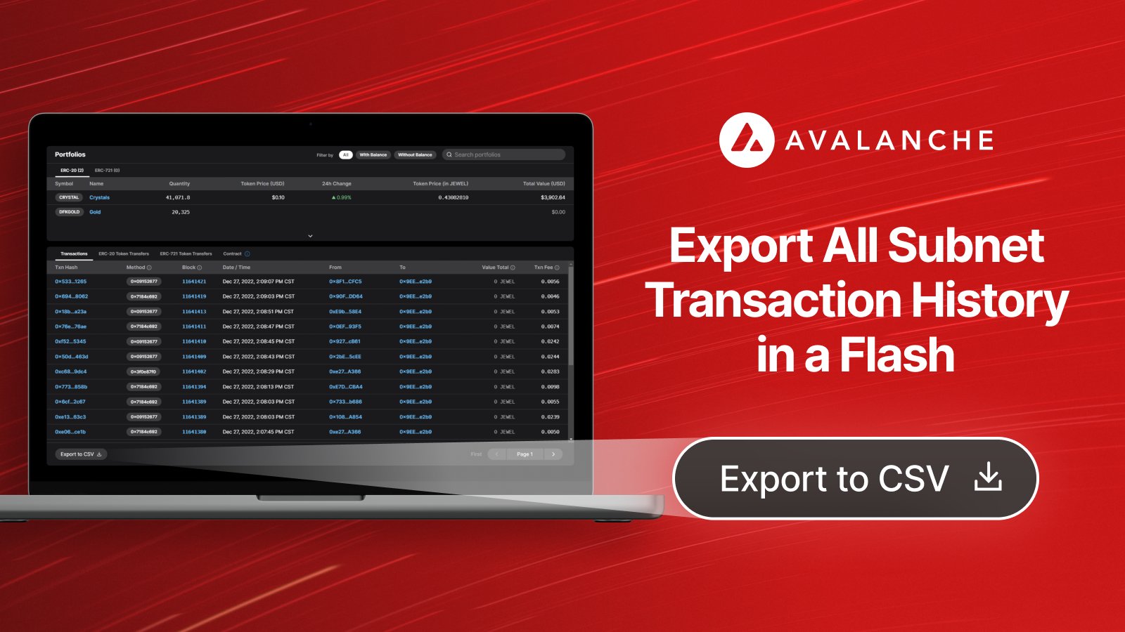 Avalanche 🔺 on Twitter: "🚨 New feature on #Avalanche Explorer 🚨 Make tax season & managing ...