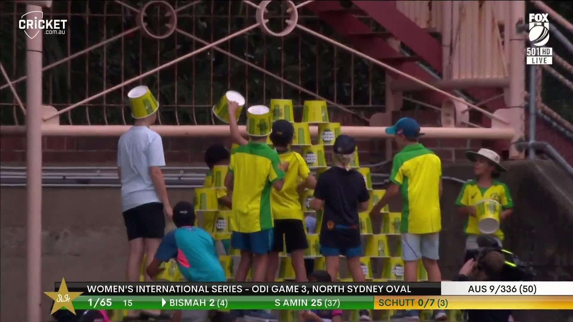 cricket.com.au on Twitter: "The Physics of bucket pyramids, with Isa Guha and Alex Blackwell 😂 ...