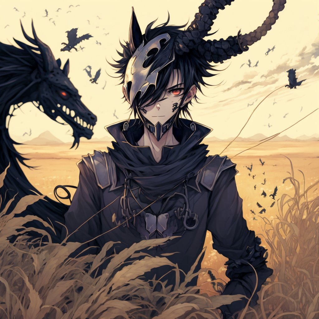 Anime Demon Guy With Horns