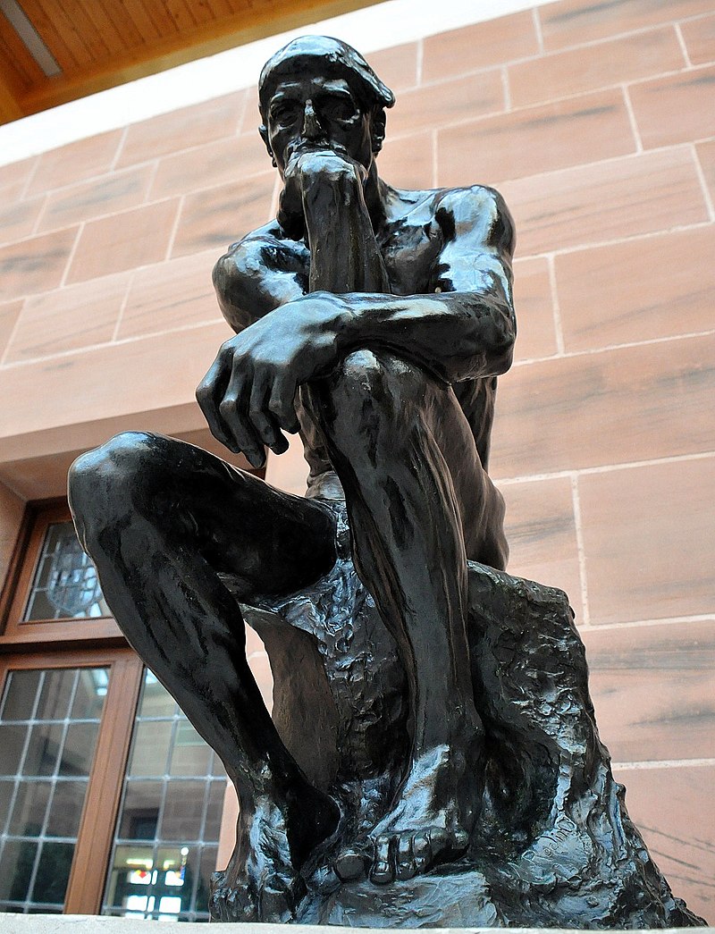 The Thinker, first created by Auguste Rodin in 1880, is one of the ...