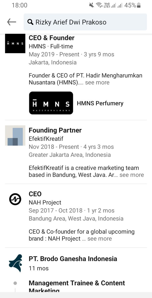 Thread Rizky Arief pendiri HMNS Parfume, yg cerita di thn 2019 gajinya masih Rp 5 jutaan. Saat ...