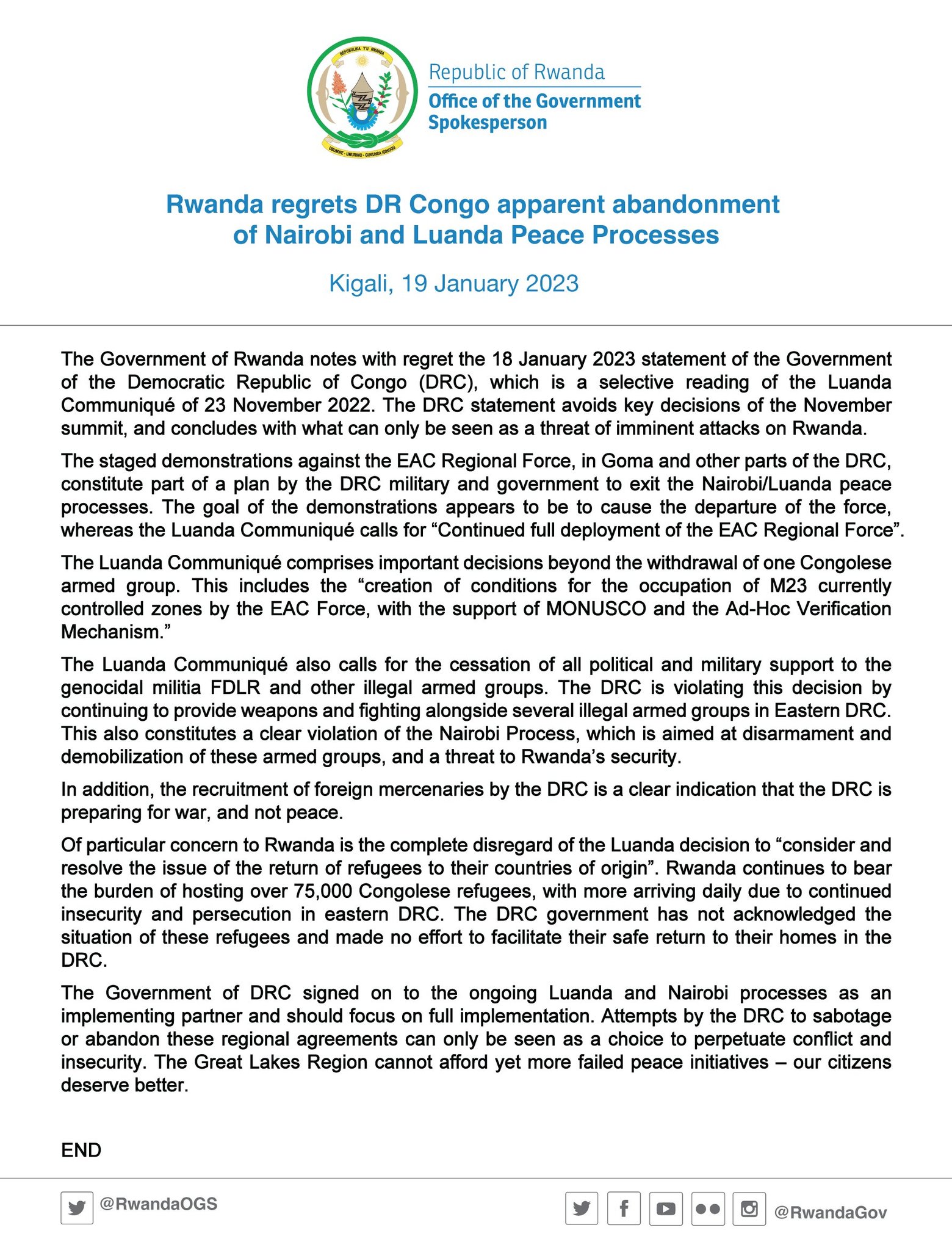 Rwanda Broadcasting Agency (RBA) on Twitter: "JUST IN: The Government ...