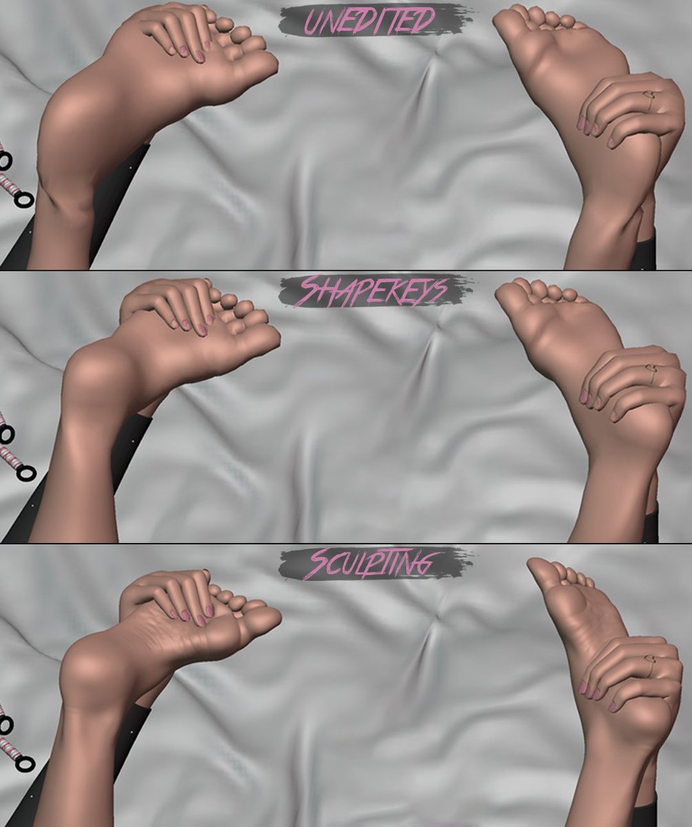 ForceballFx on Twitter: "Unedited Rig Pose + Shapekeys + Sculpting"