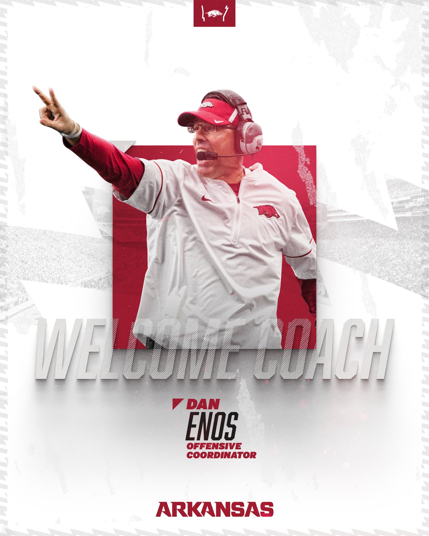 Arkansas Razorback Football on Twitter: "Welcome back @CoachDanEnos! Let's get to work 😤 https ...