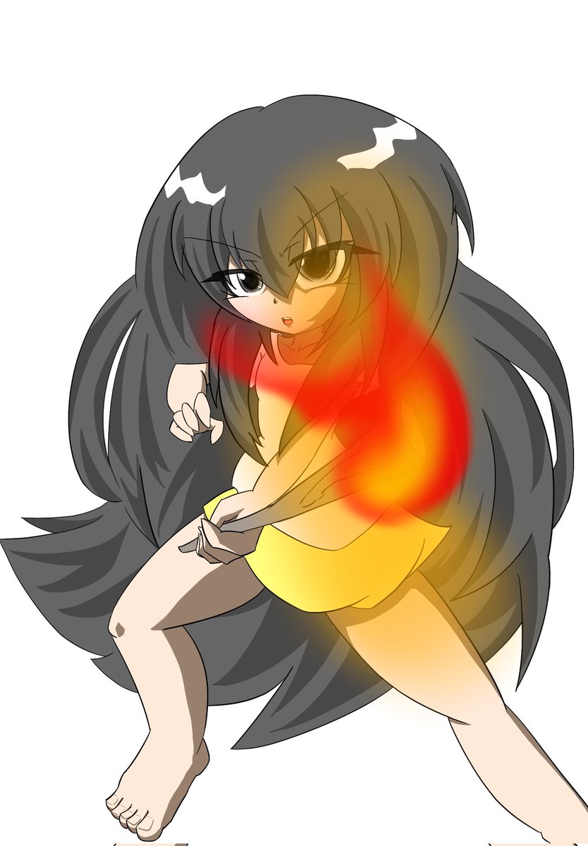 線画 #オリキャラ #水着 浪流さんの水着線画。 現地のお姉さんに海に誘われて初めて水着を着たら騒動に巻き込まれた様で」R-GL03の漫画