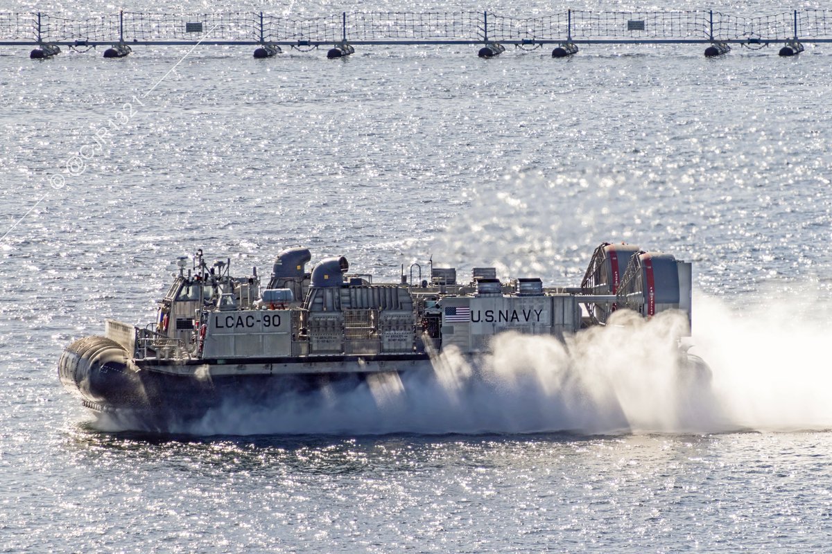 WarshipCam on Twitter: "Landing Craft Air Cushion LCAC-90 high-speed, over-the-beach, fully ...