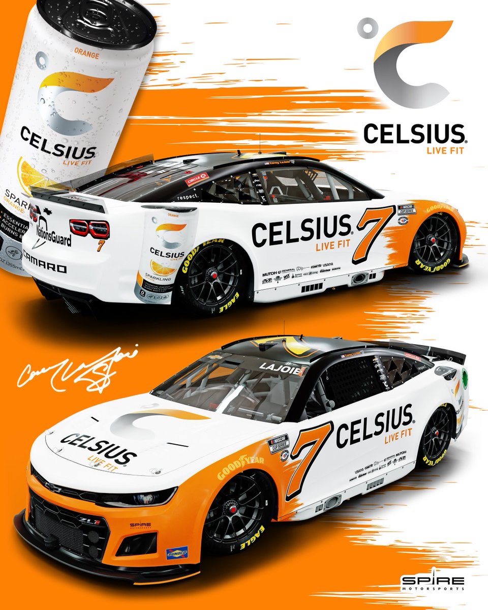 (@SpireMotorsports) Celsius to sponsor Corey LaJoie in the Daytona 500 ...