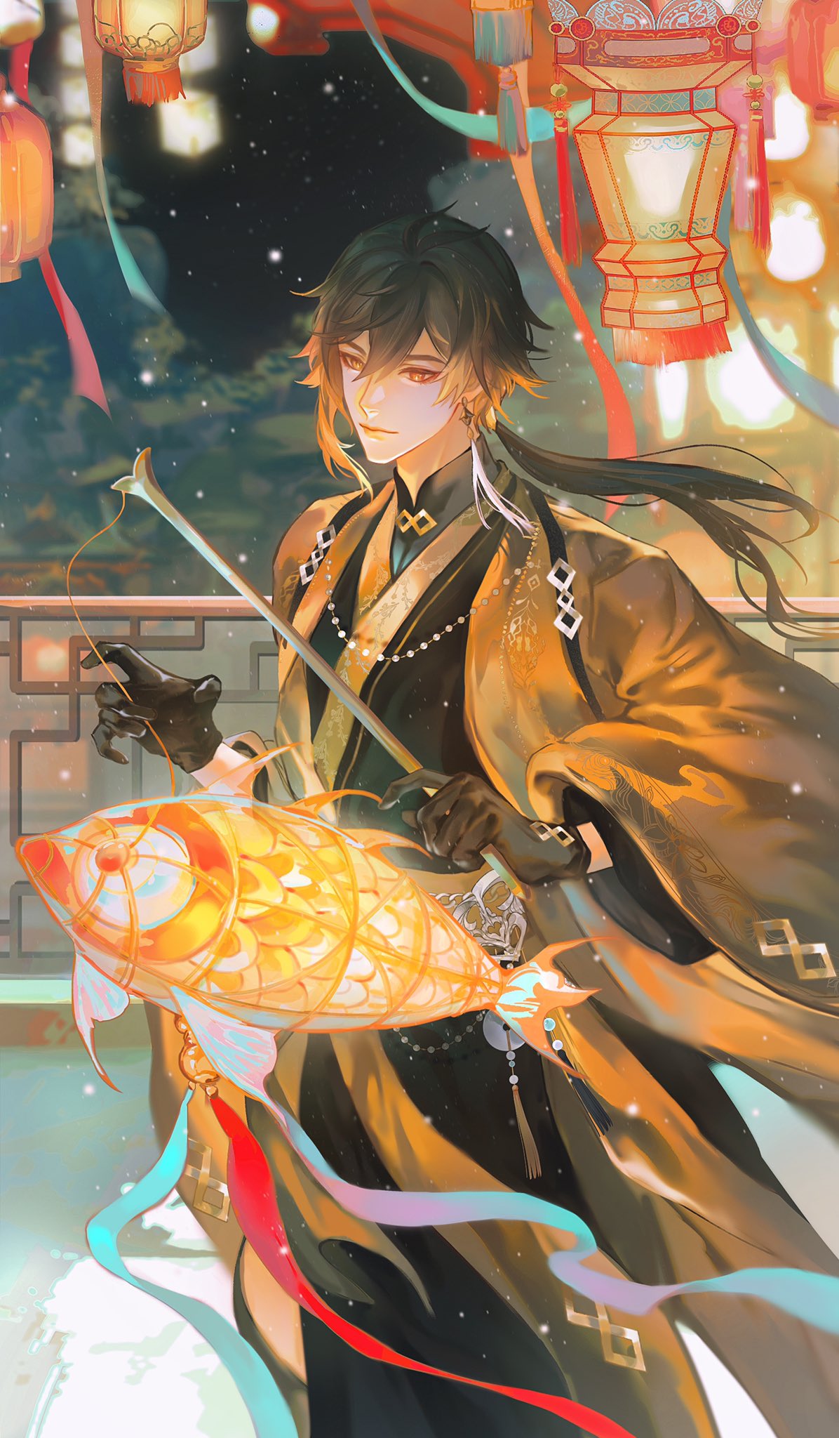 KERU_不许转载到微博 on Twitter: "#Genshin #原神 #GenshinImpact #钟离 #zhongli 帝君祝大家新年快乐w😇 https://t.co ...