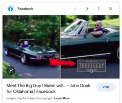 Joe Biden Corvette License Plate