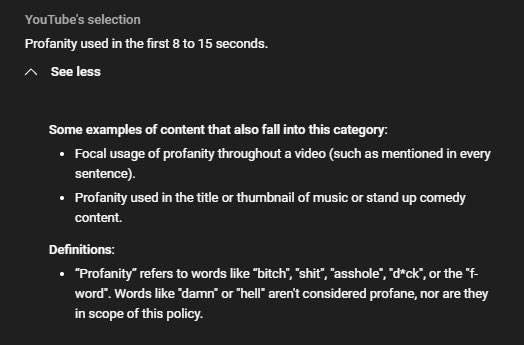Smii7y On Twitter They Also Claimed There Is Profanity In The First 8