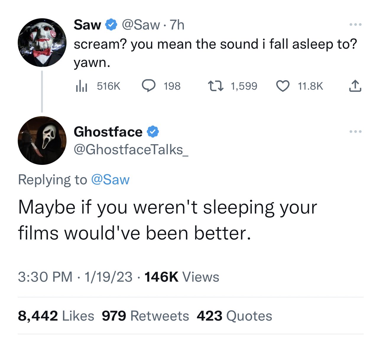 Scream Vs Saw