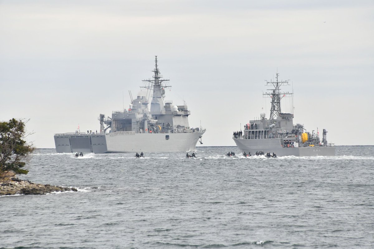 WarshipCam on Twitter: "Japanese Maritime Self-Defense Force Uraga-class mine countermeasure ...