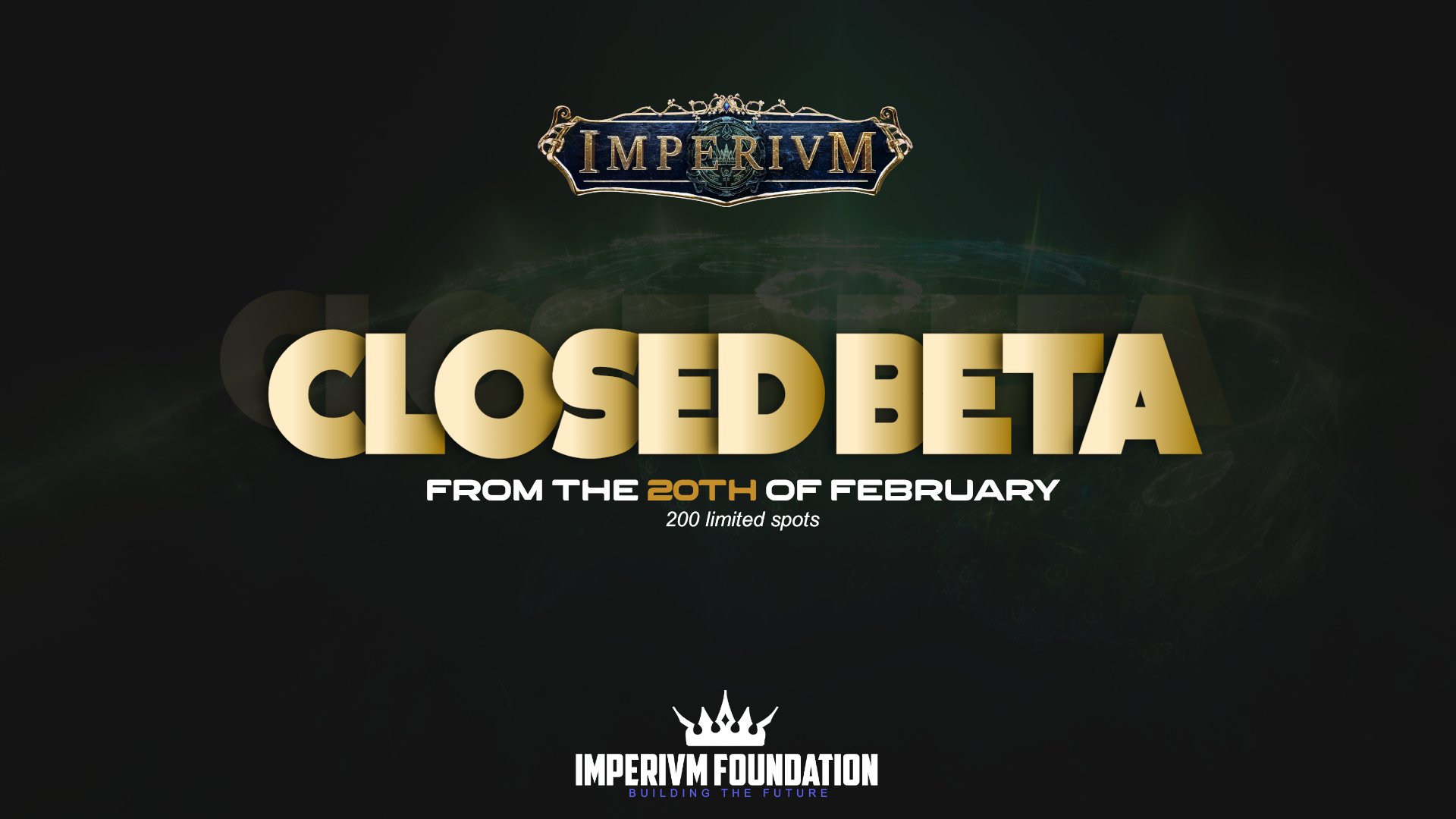 ⚔️IMPERIVM⚔️ on Twitter: "📣IT'S OFFICIAL!📣 From February 20th, only for the first 200 players ...