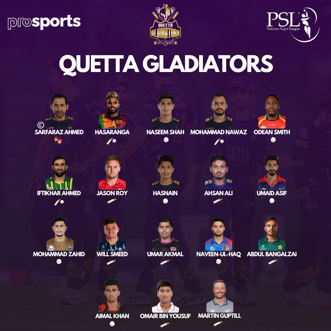 Propakistani On Twitter A Detailed Look Into Quetta Gladiators Squad