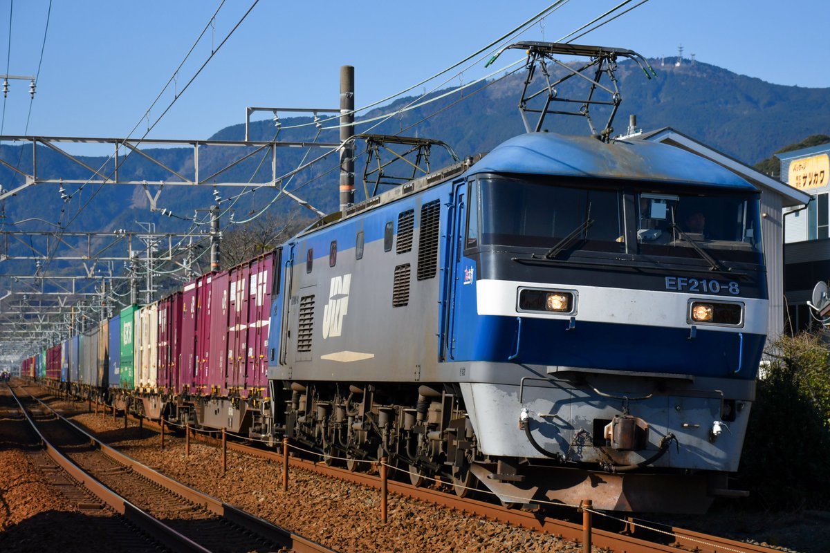 かみす on Twitter: "1/20 1060レ (45分遅れ) EF210-148[岡]＋コキ 5052レ EF210-8[岡]＋コキ 1068レ (1時間42分遅れ) EF210 ...