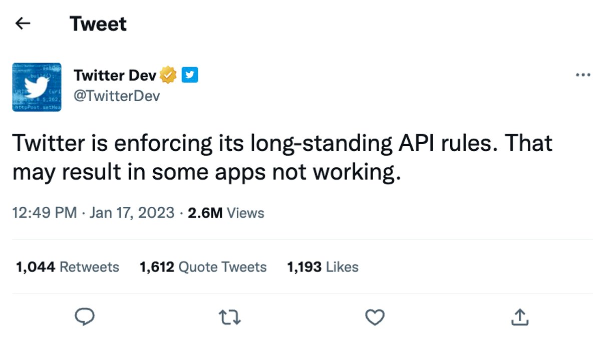 Twitter Quietly Changes Its Developer Agreement After Banning Third ...