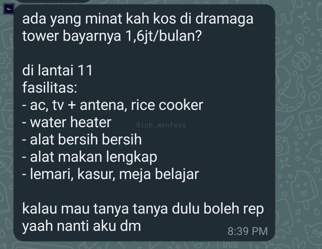 Draft IPB on Twitter: "Punten nih ada menfess titipan dari temen 🙏 https://t.co/eGoxNSV8MM ...