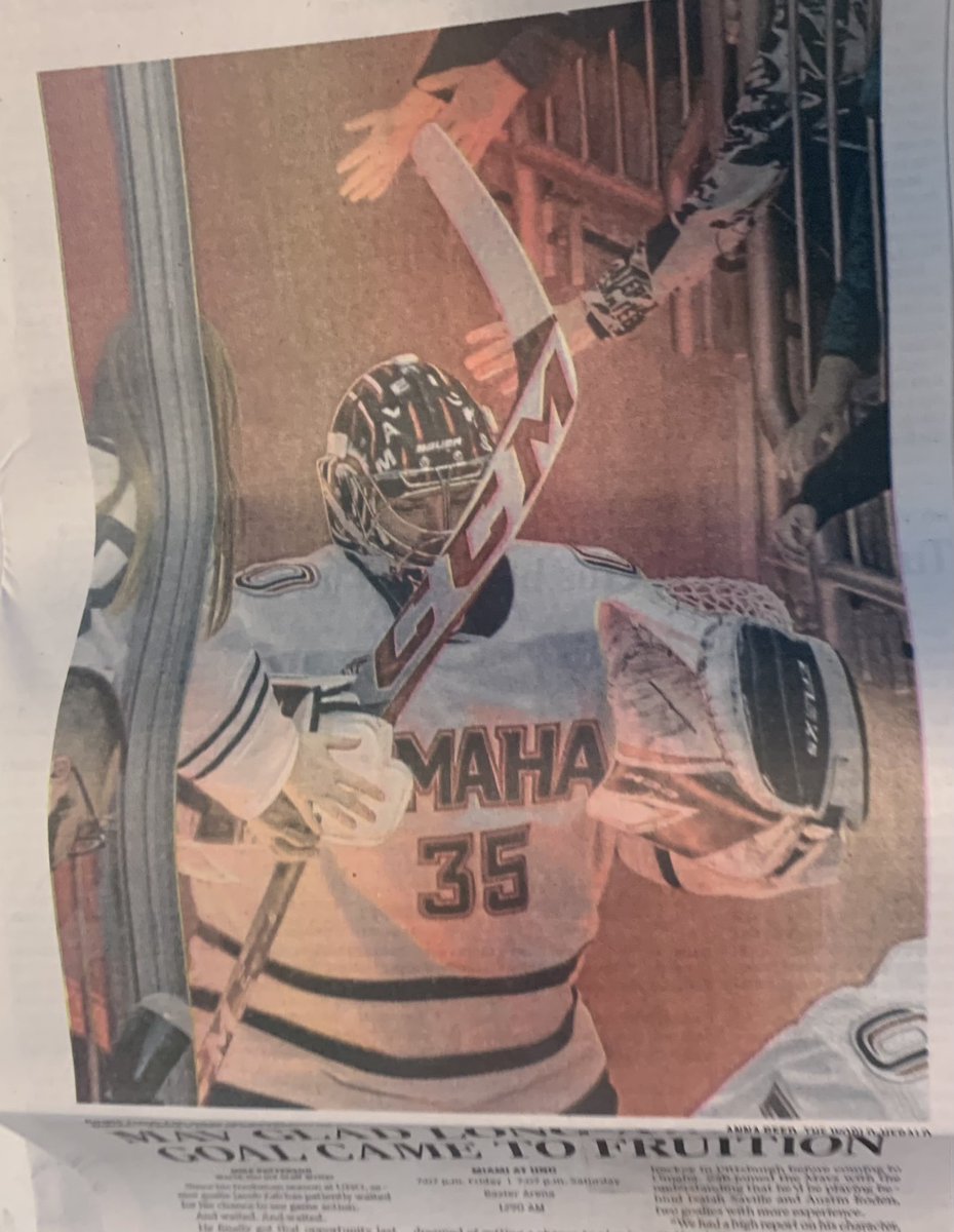 Today’s OWH Sports front page, above the fold. Why? Because, by any ...