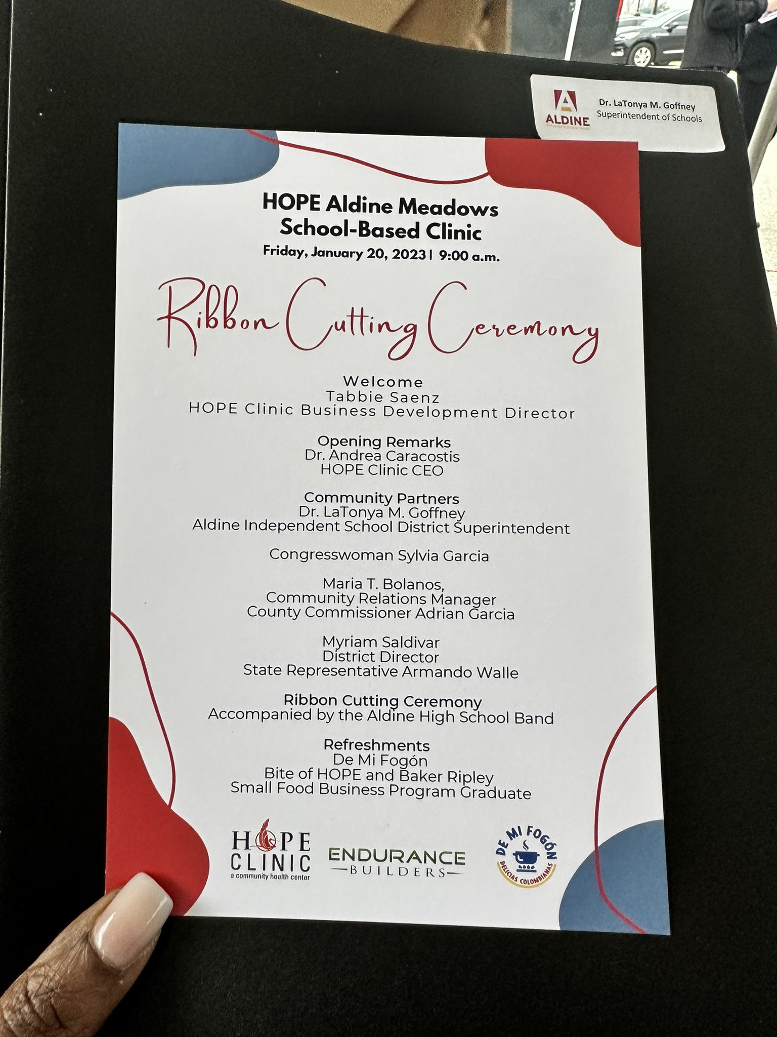 Ribbon Cutting Ceremony Program