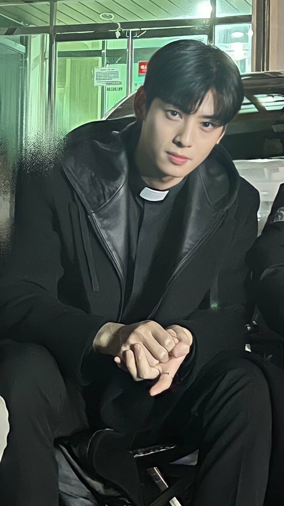 Cha Eun Woo 차은우 Daily on Twitter: "Cha Eunwoo with #Island Action Director Cho.. "Priest Yohan ...