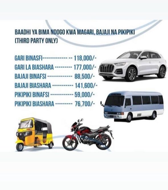 LEO TUICHAMBUE BIMA NDOGO (THIRD PARTY INSURANCE COVER) KWA AJILI YA ...