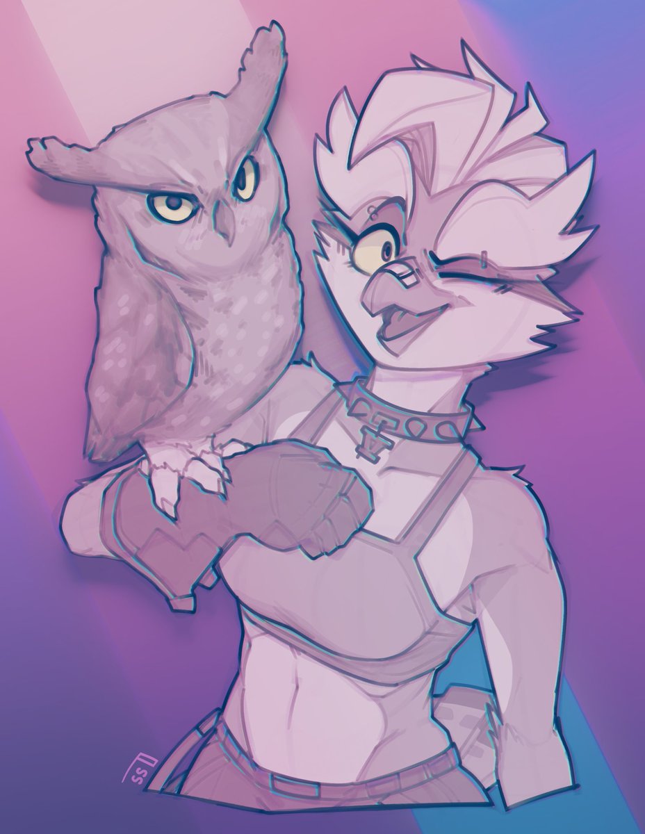 Sharkstuff on Twitter: "PNG OWL (Nelson) & TRANS VORE OWL (Joy) ((@ShammyTV)) Her and She. They ...
